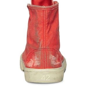 Balenciaga | Shoes | Balenciaga Mens Paris High Top Sneakers Red White ...